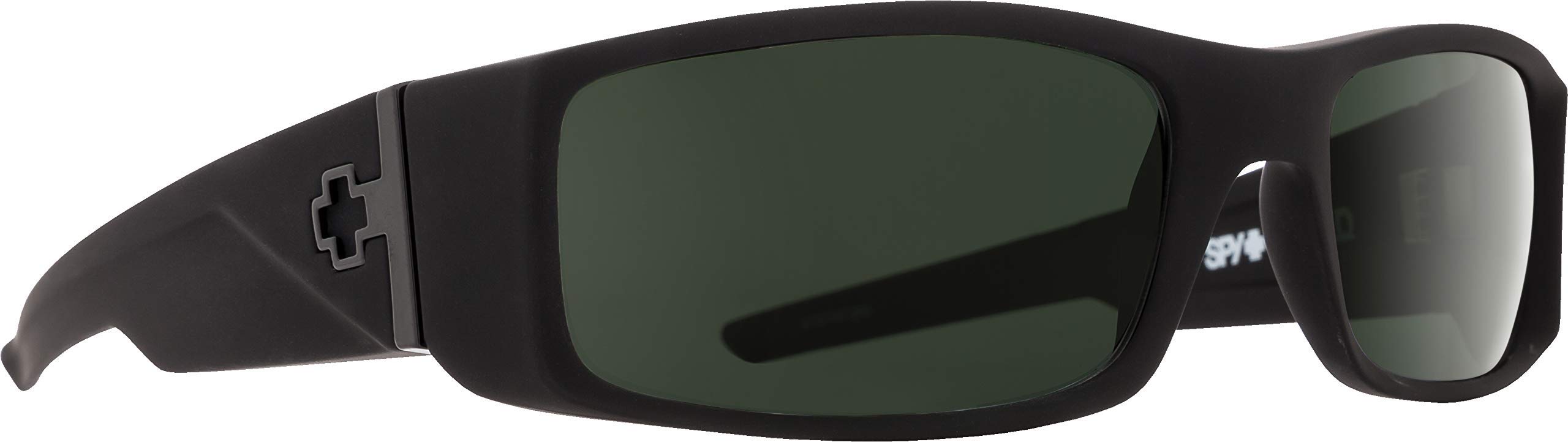 Spy Optic Hielo 670375973864 Polarized Sunglasses, 56 mm (Soft Matte Black/Happy Gray/Green Polar)