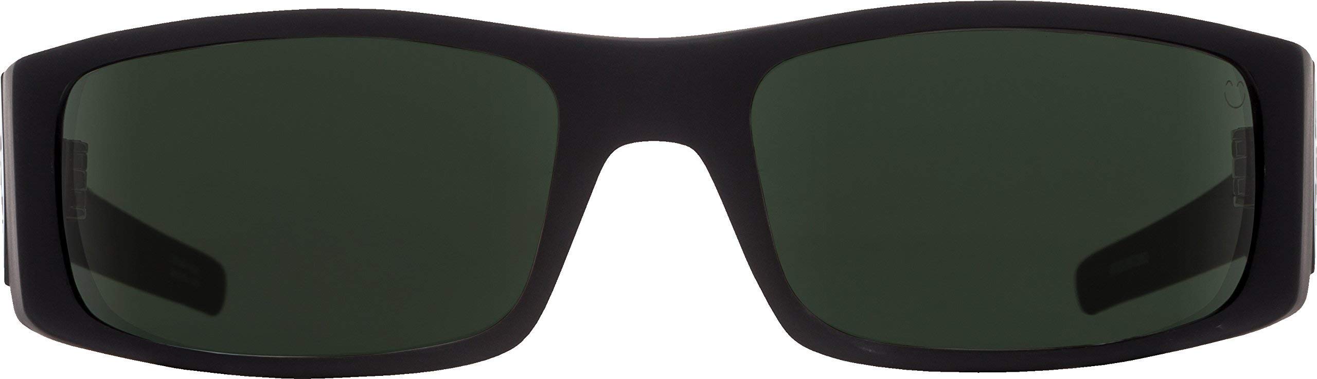 Spy Optic Hielo 670375973864 Polarized Sunglasses, 56 mm (Soft Matte Black/Happy Gray/Green Polar)