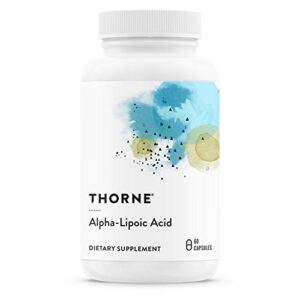 thorne alpha-lipoic acid - 300 mg - supplement liver detox, antioxidant support, nerve health and mental sharpness - 60 capsules