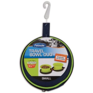 petmate 1.5-cup silicone duo travel bowl