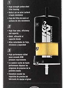 K&N Gasoline Fuel Filter: High Performance Fuel Filter, Premium Engine Protection, 1996-2017 Ford, Lincoln, Mercury Fuel Injected Gasoline Engines, PF-2000