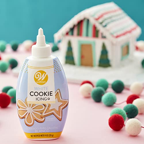 Wilton Cookie Icing - Quick, Easy-To-Use and Ready for Cake and Cookie Decorations, 9 Ounce, White