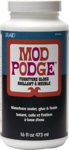 mod podge waterbase sealer, glue and finish for furniture (16-ounce), cs15126 gloss finish