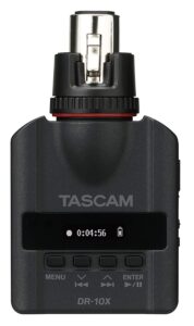 tascam xlr micro audio portable digital recorder for xlr microphones, voice recorder, interview and news gathering, black (dr-10x)