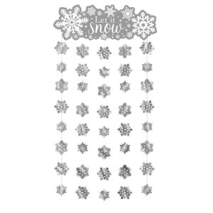 amscan let it snow snowflake doorway curtain | christmas decoration