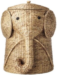 home decorators collection animal bathroom hamper, 27.5" hx20.5 wx2, natural