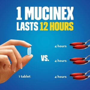 Mucinex Maximum Strength Chest Congestion Medicine for Relief, Expectorant, Lasts 12 Hours, Extended-Release Bi-Layer Tablets, 42 Count (Pack of 3)