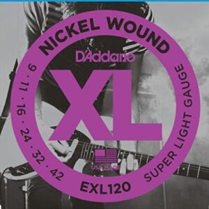 d'addario exl120 electric guitar super lite string set