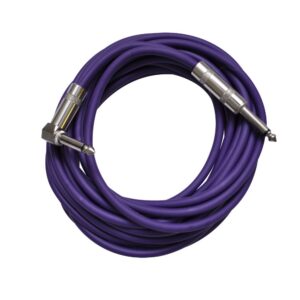 seismic audio sagc20r-purple purple 20-feet right angle to straight guitar cable