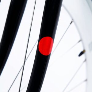 Bookman Reflective Stickers, Dots (Red) - Bike Stickers - Reflective Tire Stickers, 8 x Large and 4 x Small