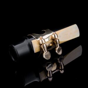 Glory Alto Saxophone Mouthpiece Kit with Ligature,one reed and Plastic Cap-Gold