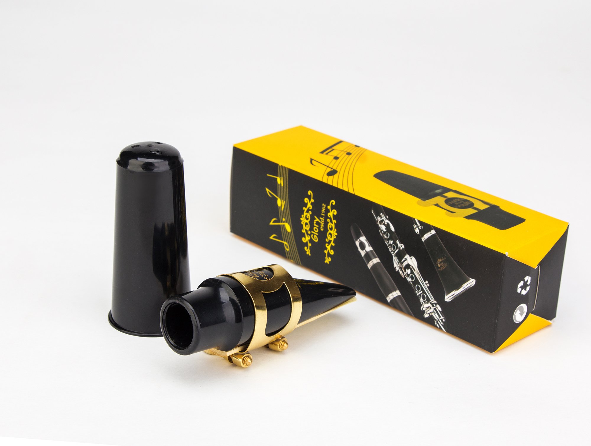 Glory Alto Saxophone Mouthpiece Kit with Ligature,one reed and Plastic Cap-Gold