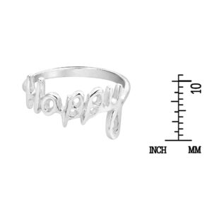 AeraVida Minimalist Love Yourself' Script Ring Thin Band 925 Sterling Silver Promise Ring, 9mm | Available sizes 6, 7, 8, 9, 10mm