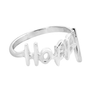 AeraVida Minimalist Love Yourself' Script Ring Thin Band 925 Sterling Silver Promise Ring, 9mm | Available sizes 6, 7, 8, 9, 10mm