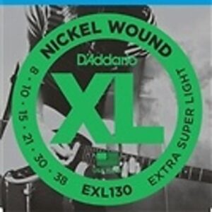 d'addario d'addario exl130 electric guitar strings - extra super light - 3 pack