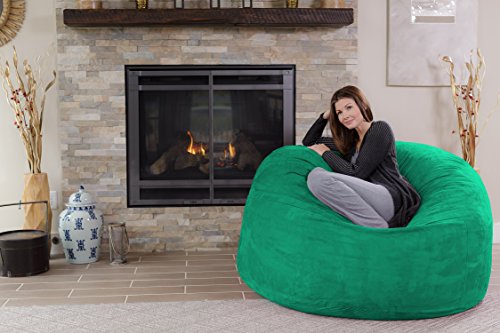 Chill Sack Bean Bag Chair: Giant 5' Memory Foam Furniture Bean Bag - Big Sofa with Soft Micro Fiber Cover - Tide Pool