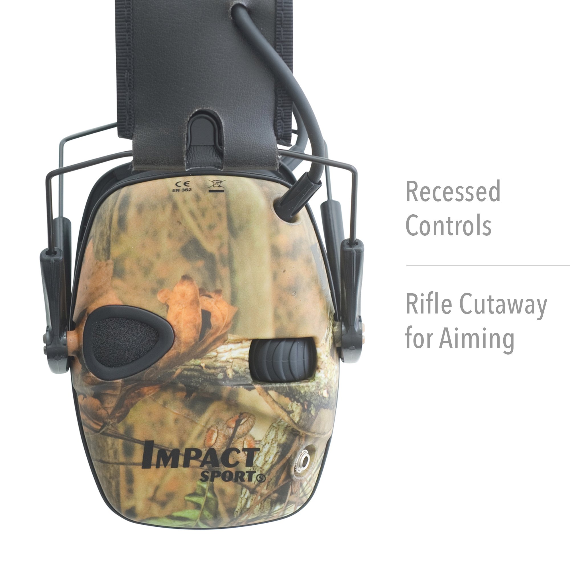 Howard Leight by Honeywell Impact Sport Sound Amplification Electronic Shooting Earmuff, Camo (R-01530)