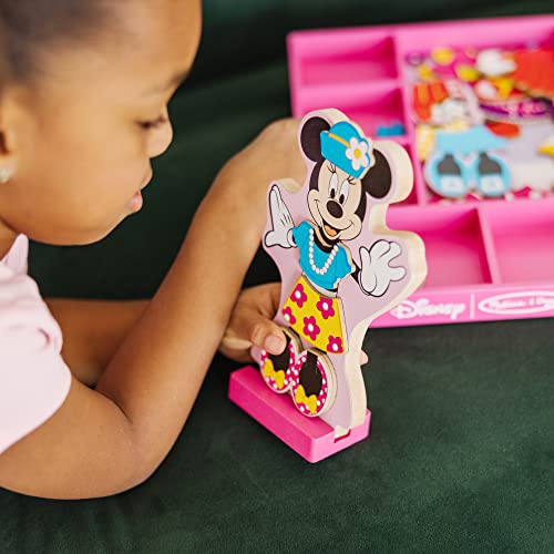 Melissa & Doug Disney Minnie Mouse Magnetic Dress-Up Wooden Doll Pretend Play Set (35+ pcs)