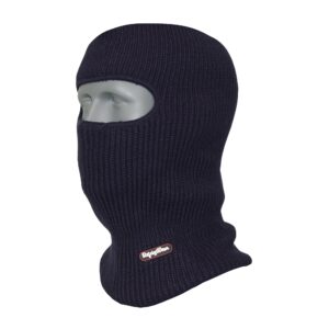 RefrigiWear 2-Layer Acrylic Knit Open-Hole Balaclava Face Mask, Navy Blue (Onesize)