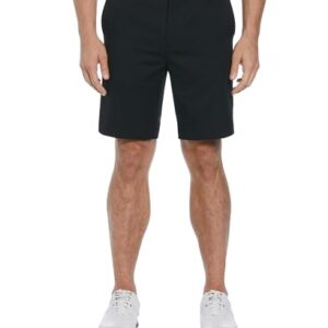 PGA TOUR Mens Flat Front With Expandable Waistband (Size 30 - 44) Golf Shorts, Black, 34 US