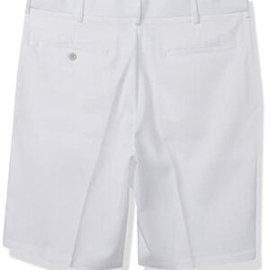 PGA TOUR mens Flat Front With Expandable Waistband, 9" Inseam Golf Shorts, Bright White, 36 US