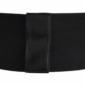 HOEREV Elastic Wide Band Elastic Tied Waspie Corset Waist Belt,XX-Large,Black