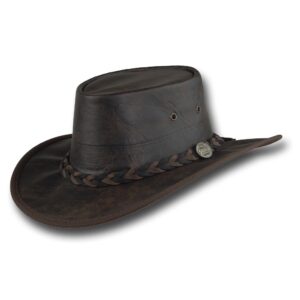 barmah hats vintage kangaroo leather hat - 1018vb (xlarge, vintage)