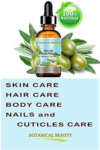 Botanical Beauty SQUALANE Italian Olive. 100% Pure Natural Undiluted Oil. 1 fl.oz- 30ml. 100% Ultra-Pure Moisturizer for Face, Skin, Body, Hair. Reliable 24/7 Skincare Protection