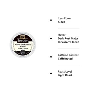 Peet's Coffee & Tea Coffee Major Dickason's Blend K-Cup Portion Pack for Keurig K-Cup Brewers, 88 Count (Packaging May Vary)