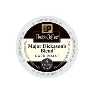 peet's coffee & tea coffee major dickason's blend k-cup portion pack for keurig k-cup brewers, 88 count (packaging may vary)