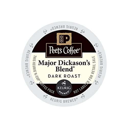 Peet's Coffee & Tea Coffee Major Dickason's Blend K-Cup Portion Pack for Keurig K-Cup Brewers, 88 Count (Packaging May Vary)