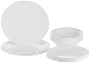 corelle bella faenza 18 piece dinnerware set - white