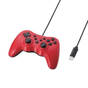 elecom gamepad 12 button with flash function red jc-u 3712 trd