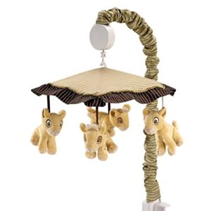 disney lion king simba's wild adventure musical mobile, ivory, brown, sage, tan