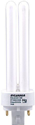 Sylvania (10 Pack) 20671 CF13DD/E/835/ECO 13-Watt 3500K 4-Pin Double Tube Compact Fluorescent Lamp, 1 Count (Pack of 1)