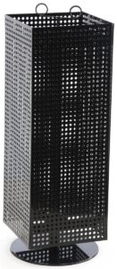 displays2go counter pegboard spinner rack, magnetic, 28 inch, black steel (md4pctbk)