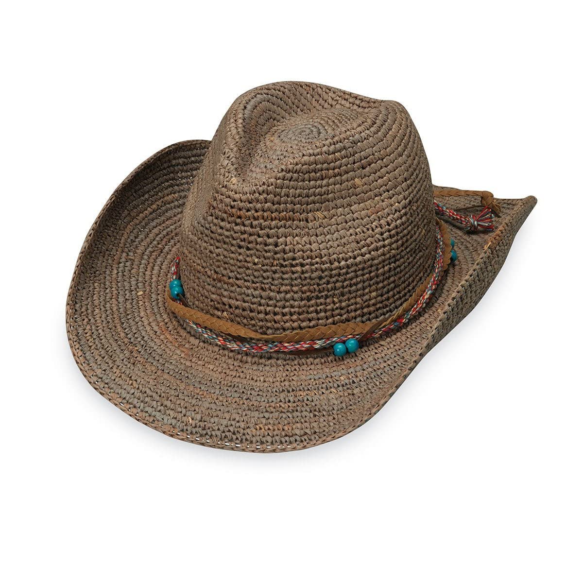 Wallaroo Hat Company – Women’s Catalina Cowboy – Natural Fiber with Adjustable Sizing for Medium Crown Sizes – Trendy Chic Sun Hat for Casual All-Season Looks and Everyday Sun Protection (Mushroom)