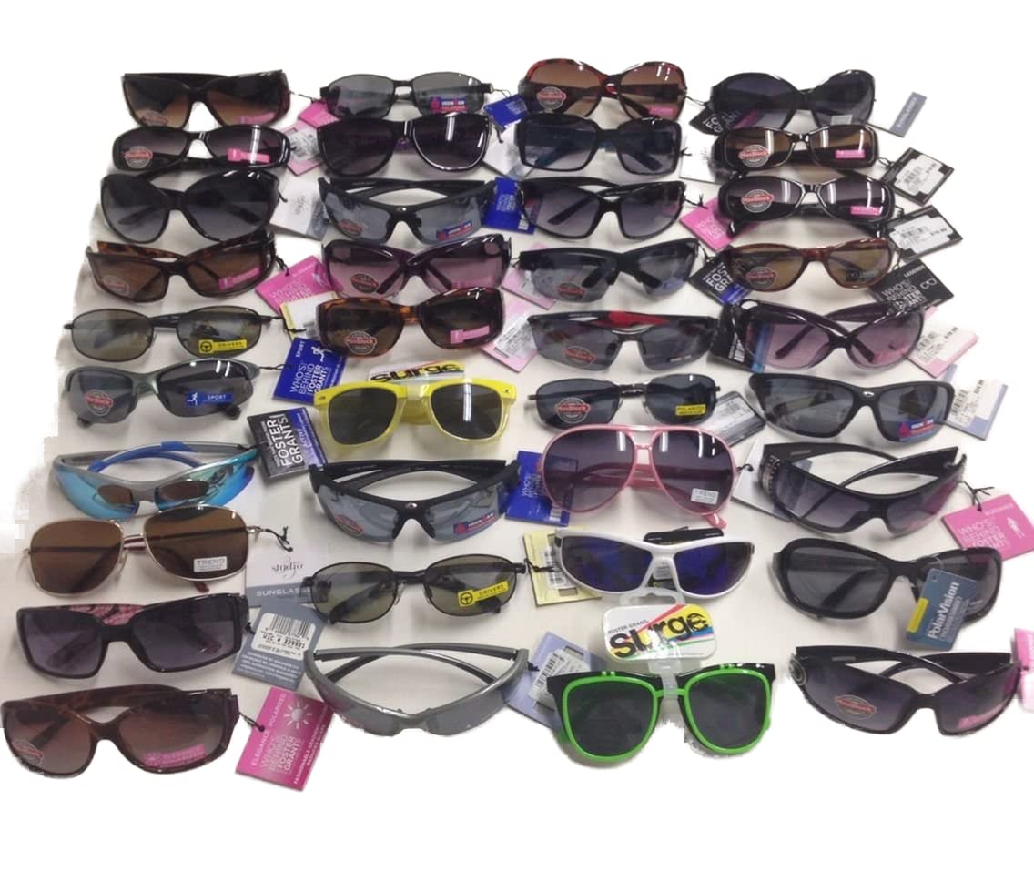 75 Pairs FOSTER GRANT Sunglasses Assorted Styles & Colors