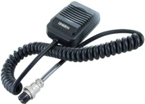 uniden mk393 replacement cb microphone for use with pro510xl and pro520xl compact mobile cb radios, equipped with a 4-pin microphone connector