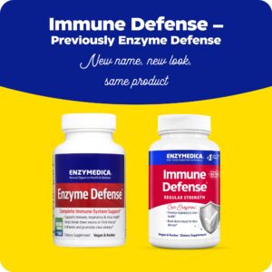 Enzymedica, Immune Defense, Regular Strength, Proteolytic Enzymes for Immune Support, 60 Count