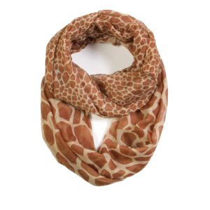 Scarf& Scarfand's Infinity Animal Print (Giraffe Brown)