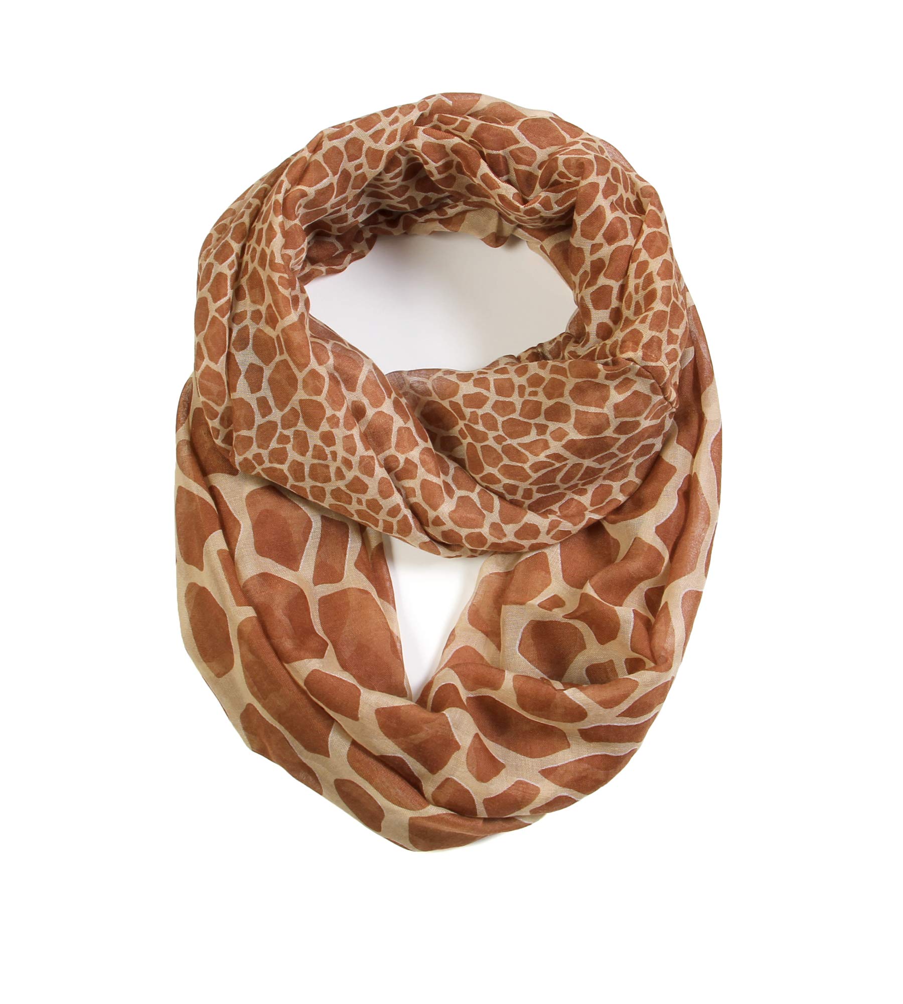 Scarf& Scarfand's Infinity Animal Print (Giraffe Brown)