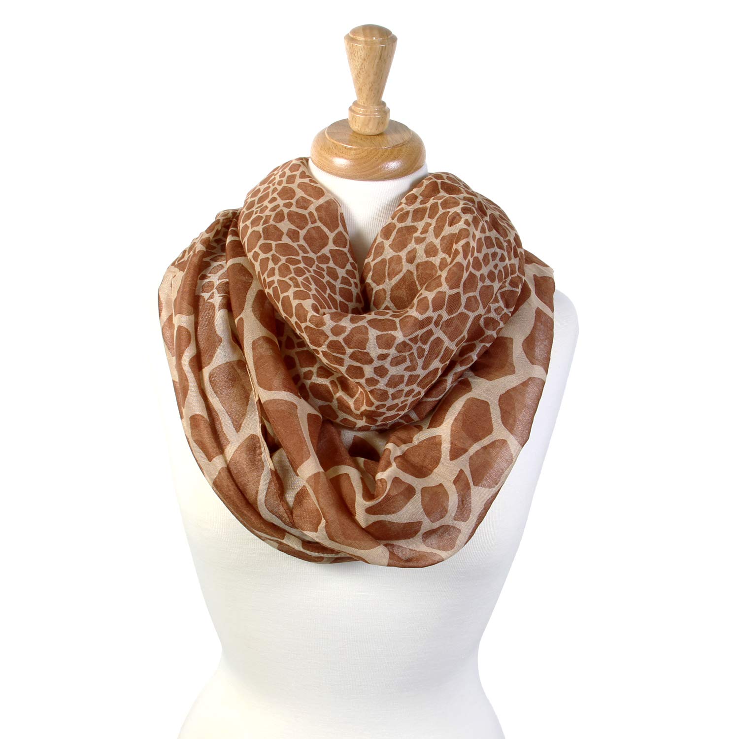 Scarf& Scarfand's Infinity Animal Print (Giraffe Brown)