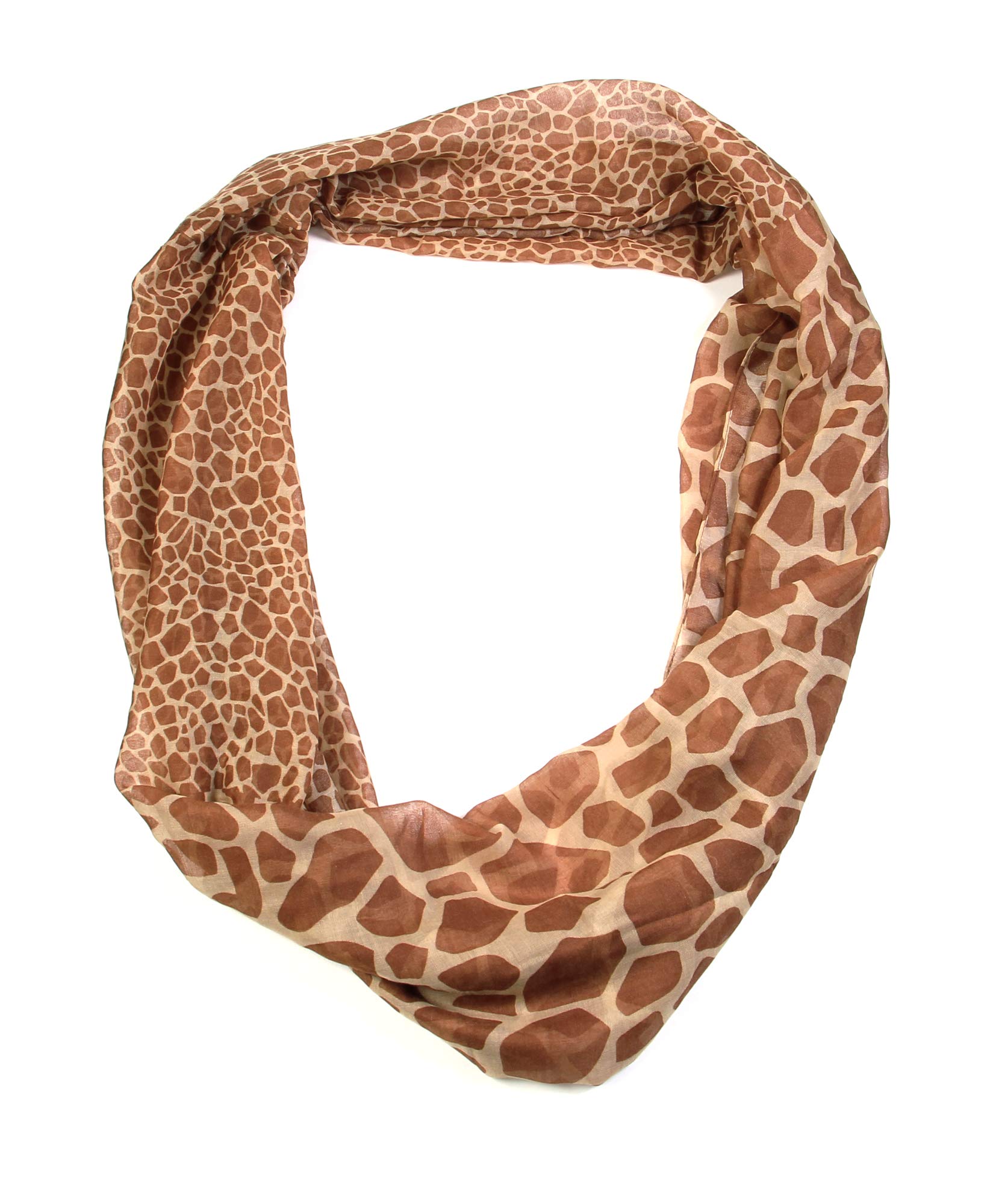 Scarf& Scarfand's Infinity Animal Print (Giraffe Brown)