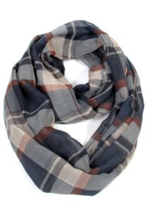 tartan plaid & checks infinity fashion scarves (plaid navy)