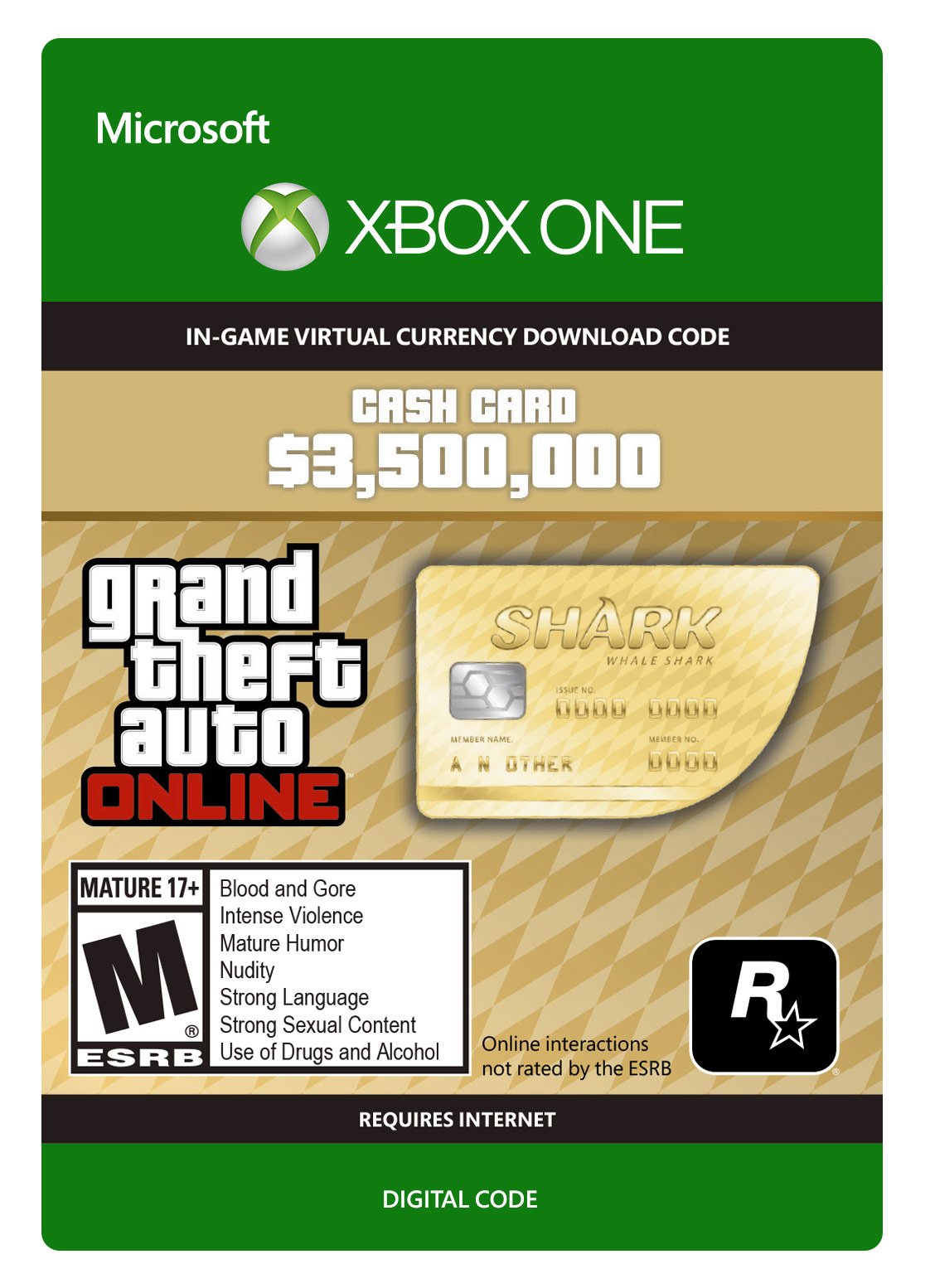 Grand Theft Auto V: Whale Shark Cash Card - Xbox One [Digital Code]