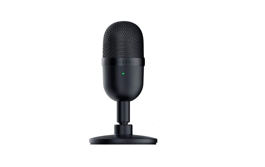 Razer Seiren Mini - USB Condenser Microphone for Streaming (Compact with Supercardioid Polar Pattern, Tiltable Stand, Integrated Shock Absorber) Black