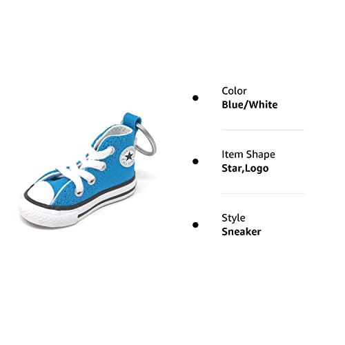 Converse Key Chain All Star Chuck Taylor Sneaker Keychain Authentic, womens (Blue/white)