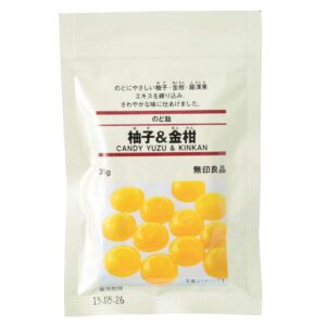 muji candy yuzu & kinkan 38g each 5 packs