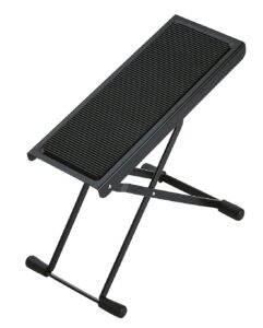 k&m konig & meyer 14670.014.55 footrest | 6 height positions sturdy non-skid rubber foot pad for classical, acoustic, electric guitarists | professional grade for all musicians - german made - black